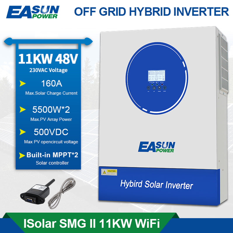 EASUN 11KW Off Grid Inverter Build-in MPPT 120A 160A With Wifi Accept ...