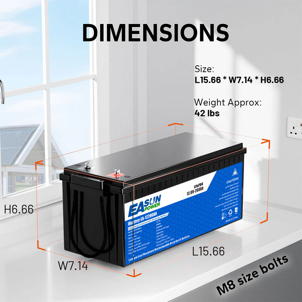 Easun Power 12.8V 200AH LiFePO4 Battery Pack Grand — EASUN POWER ...