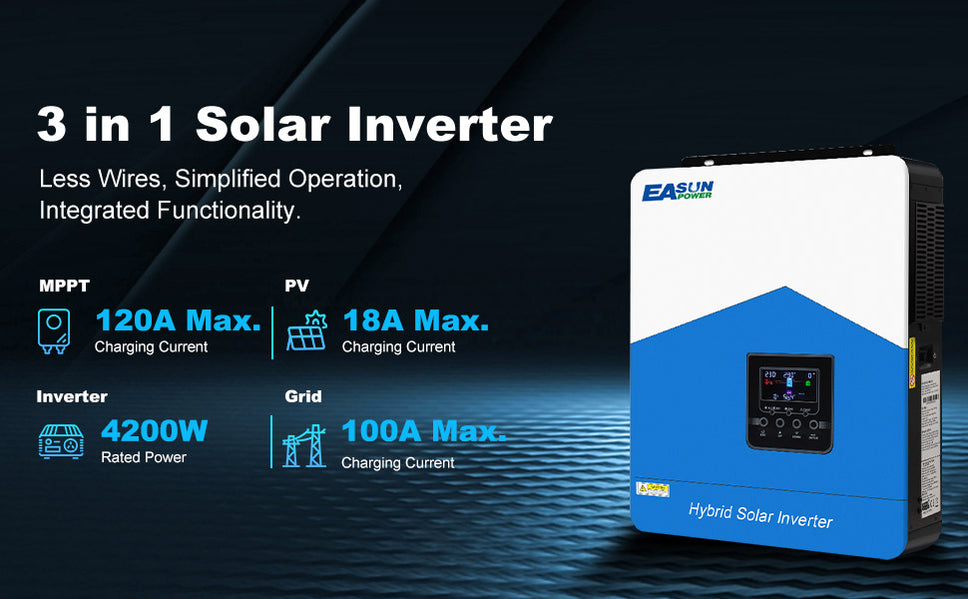4.2KW Solar Inverter | 100A MPPT Controller — EASUN POWER Official Store